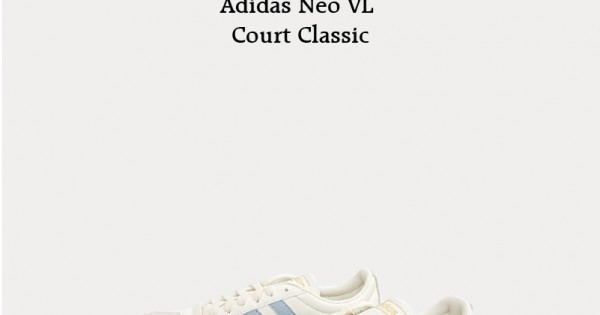 Adidas Court Classic 白淺藍 焦糖底