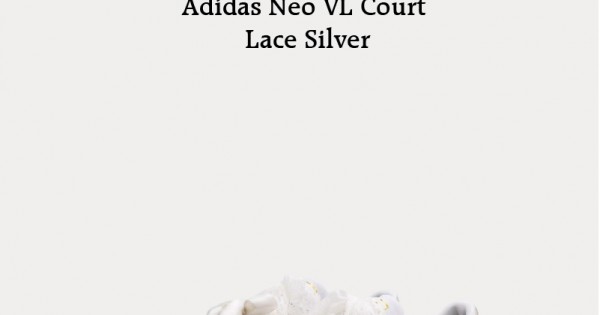 [訂製鞋] Adidas Neo VL Court 蝴蝶結 蕾絲白銀