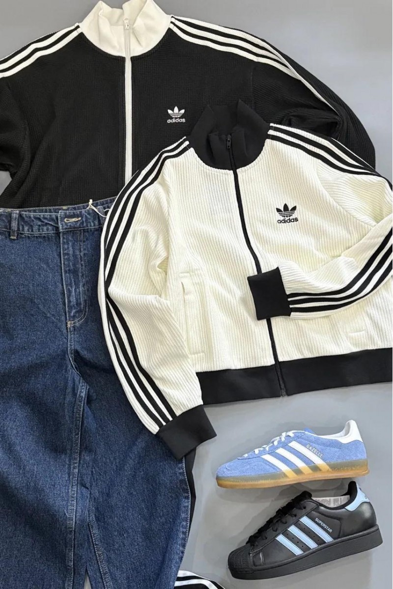 Adidas Originals 三線外套 奶油黑